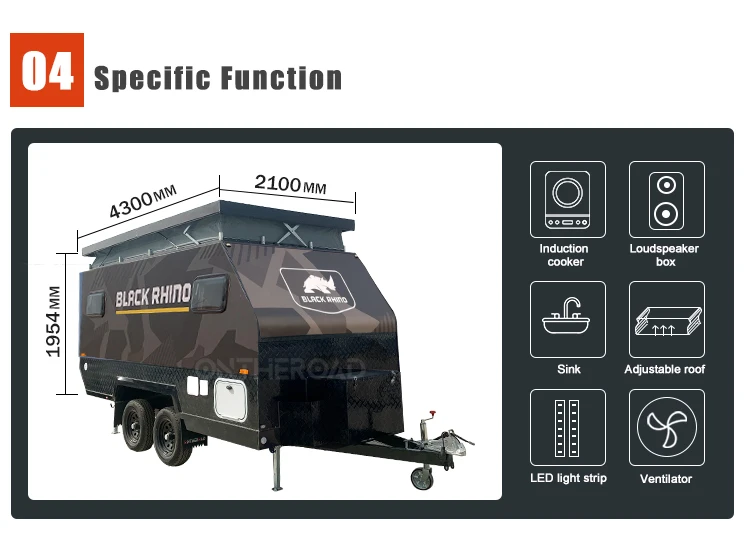 Black Rhino Hybrid Campers - 4 Berth Offroad Caravan