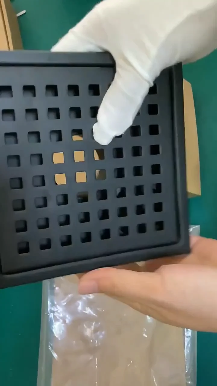 6 Inch Quadrato Pattern Grate Drains Sus 304 Stainless Steel Square ...