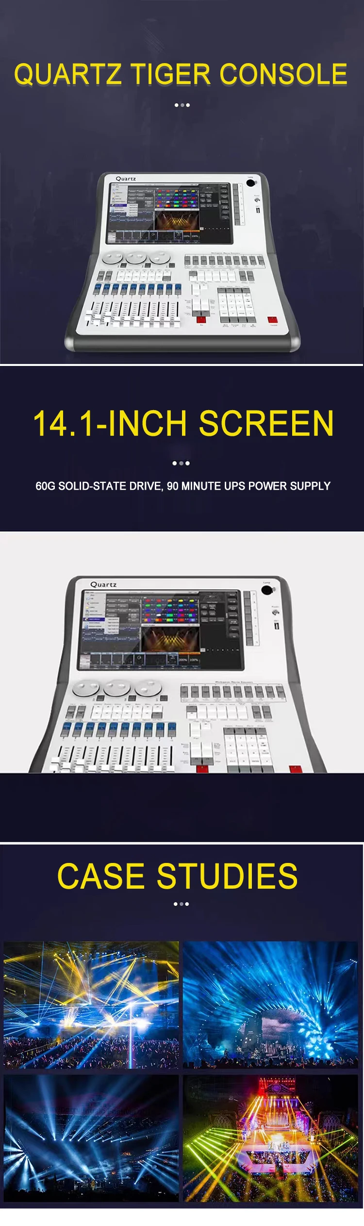 Pro Console Quartz Tiger Console Touch Dmx512 2048ch Lighting ...