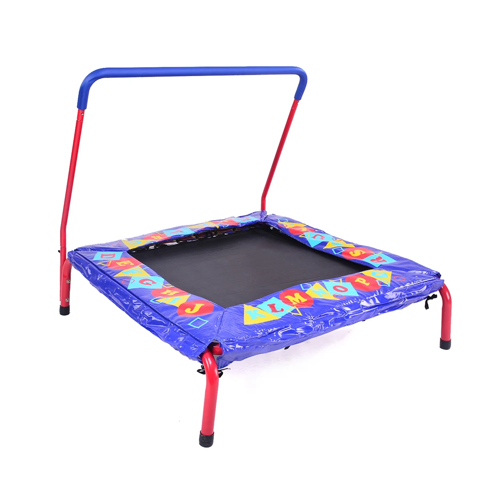 mini gymnastic trampoline kids square trampoline safety pad gym ...