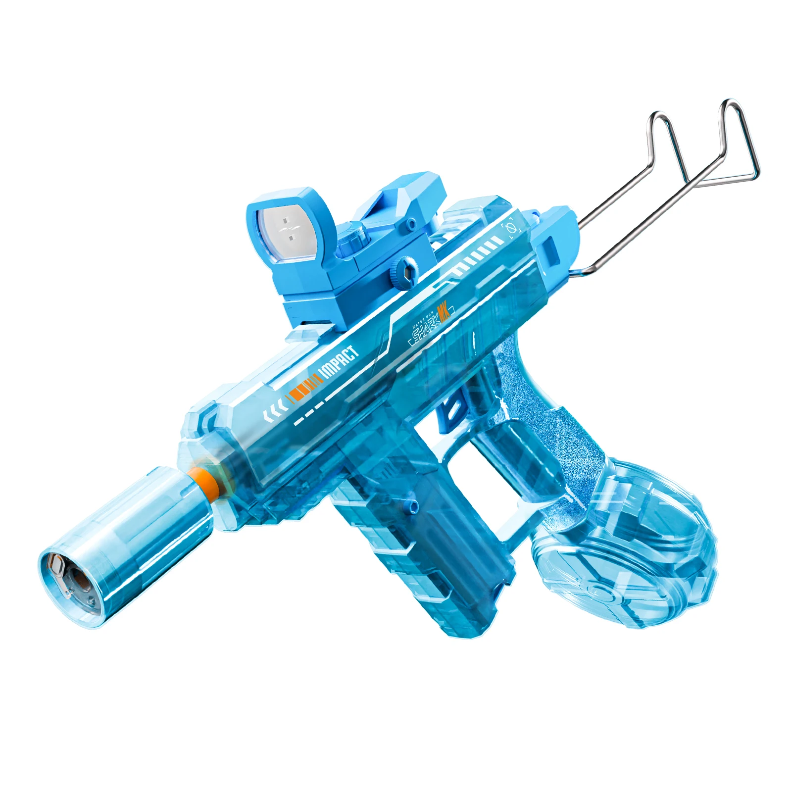 Kids UZI Electric Water Gun - Light-Up Automatic Squirt Gun Toy, 3.7V ...