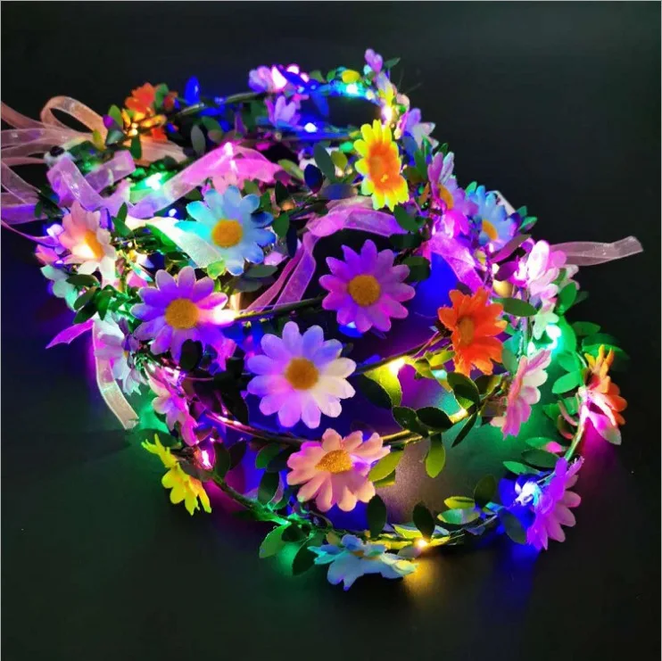 Flower Crown Light up Headdress - Color Changing Leds