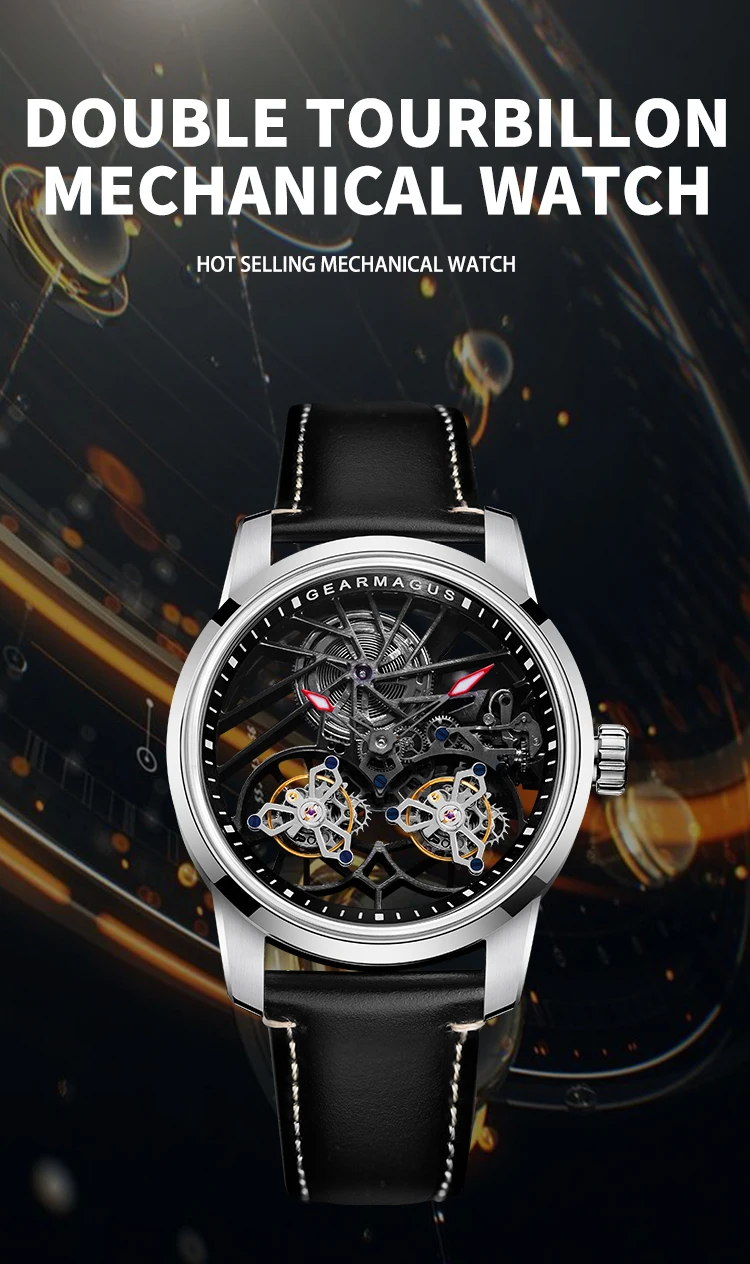 Custom Designer Luxury Wrist Watch Automatic Mechanical Skeleton Watch ...