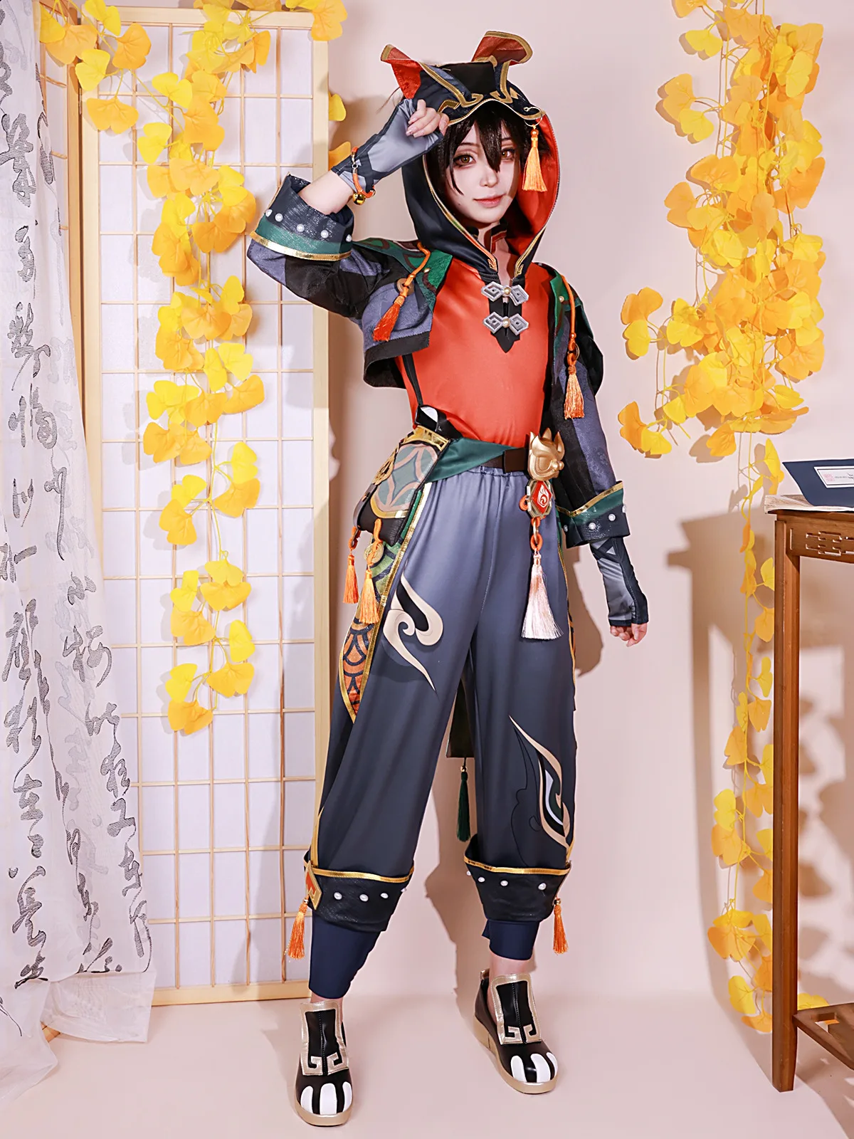 Gaming Cosplay Costume Genshin Impact Men Anime Ming Min Liyue Lion Boy ...