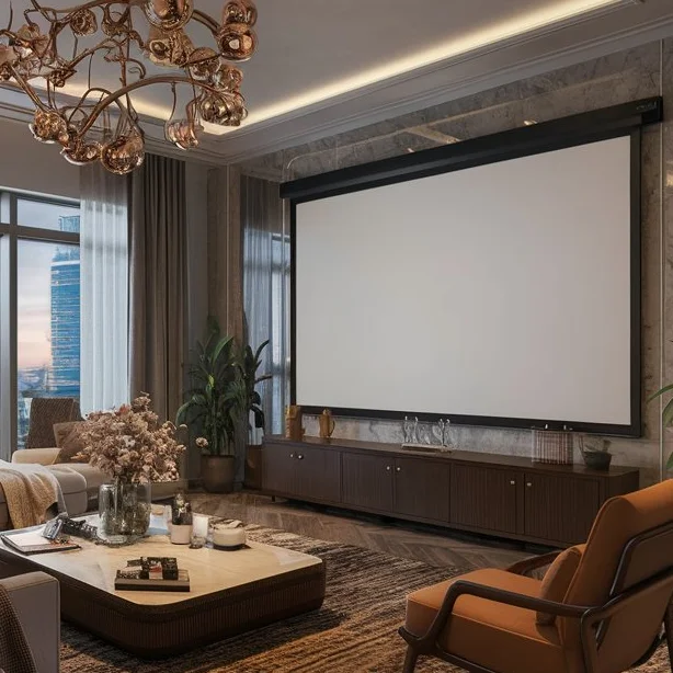 2025 Telon 100 120-400 Inch 4k Motorized Electric Projector Screen