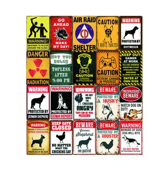 Old Fashioned Keep Out Metal Sign Danger Wall Plaque Vintage 20*30cm ...