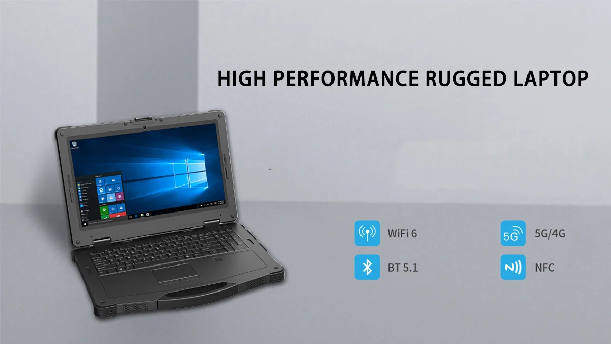 15.6 " Fully Rugged Laptop I7 CPU Computer With Dual Battery Hot ...