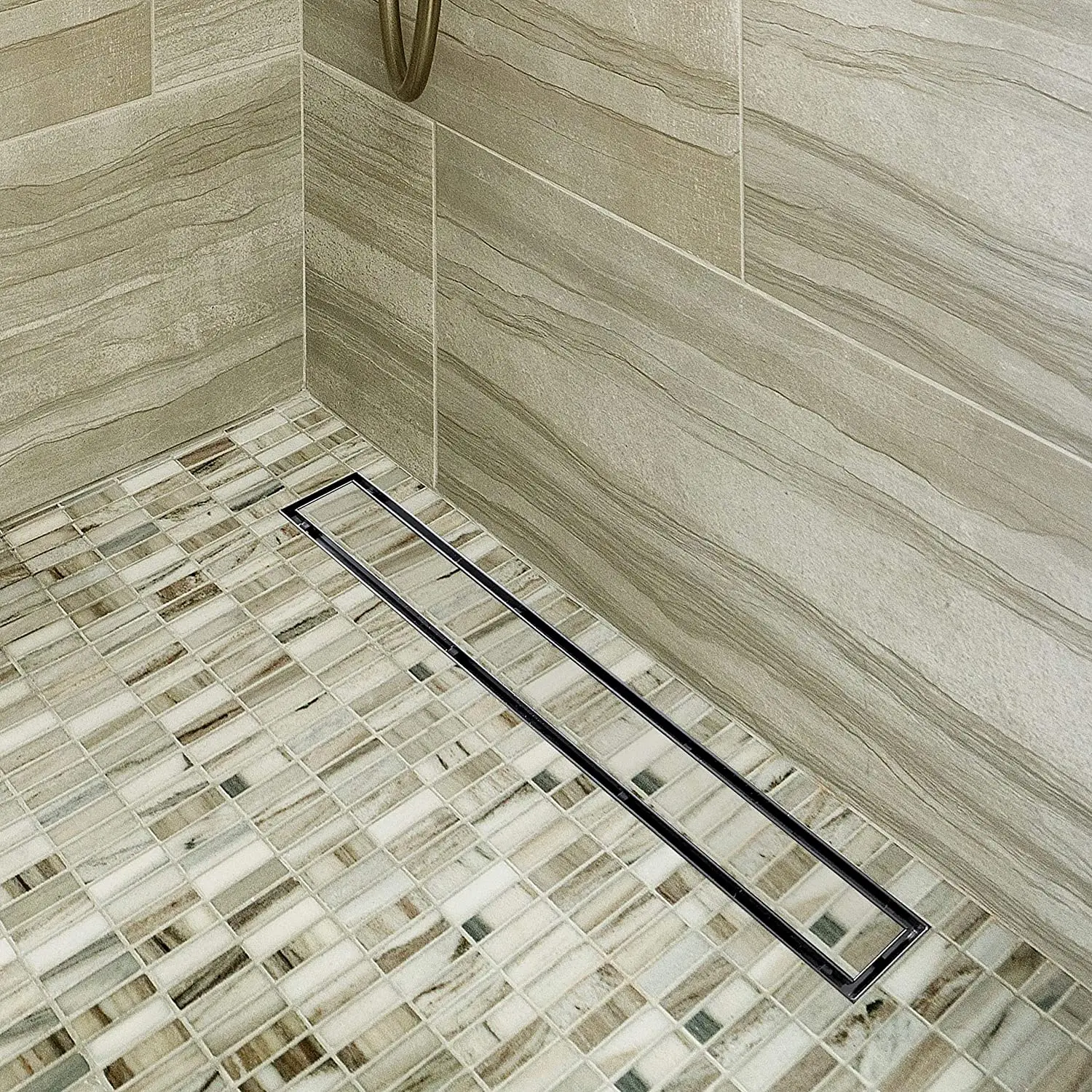 60cm Linear Shower Drain with Tile Insert Grate - Durable SUS304