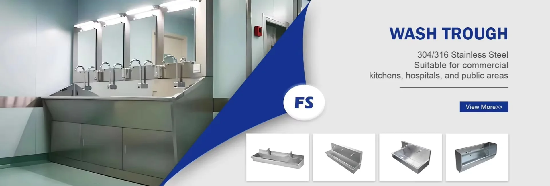 Custom SUS304 Stainless Steel Wash Trough for Hospital Operating Room ...
