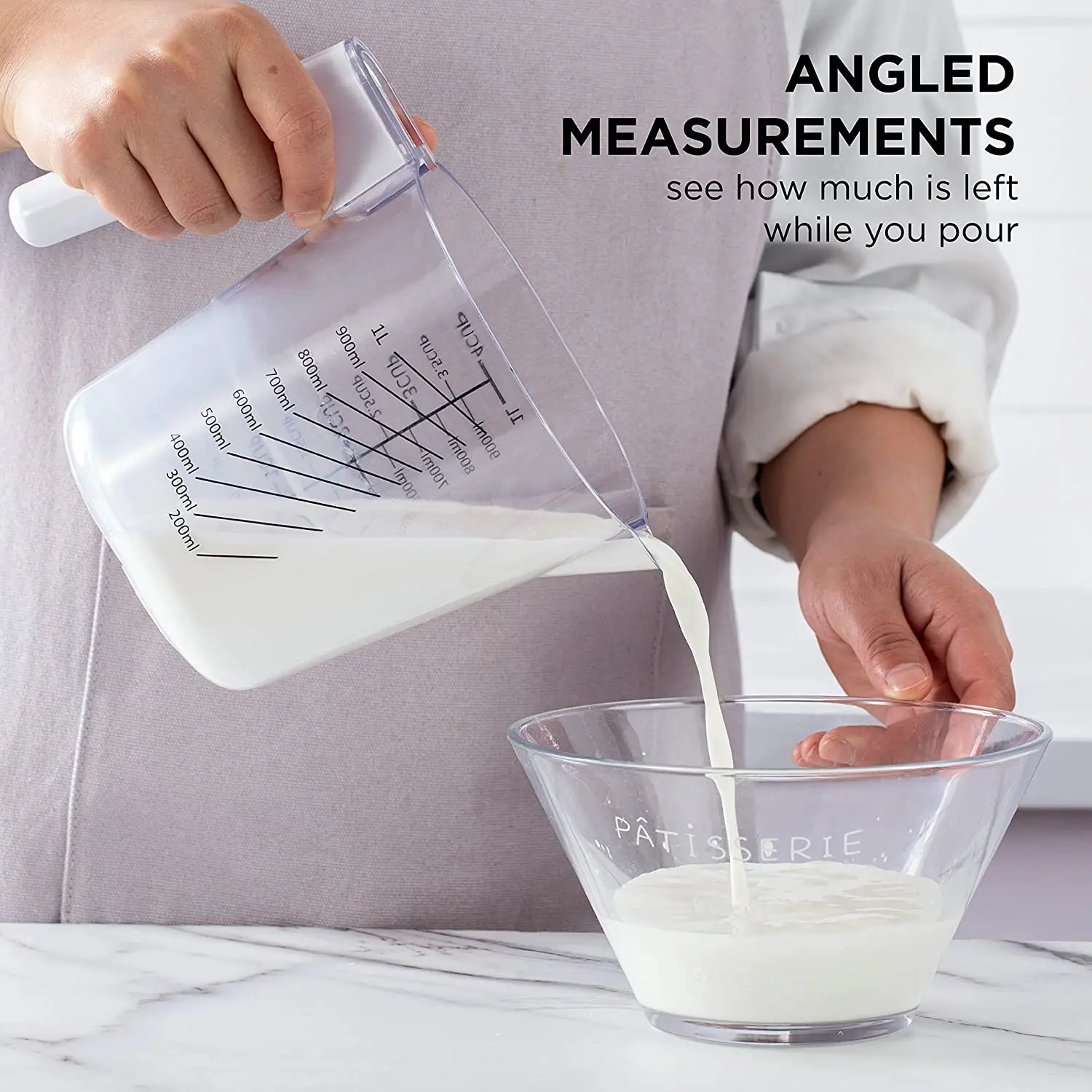 10-piece Set Of Stackable Plastic Measuring Cups And Spoons For Kitchen ...