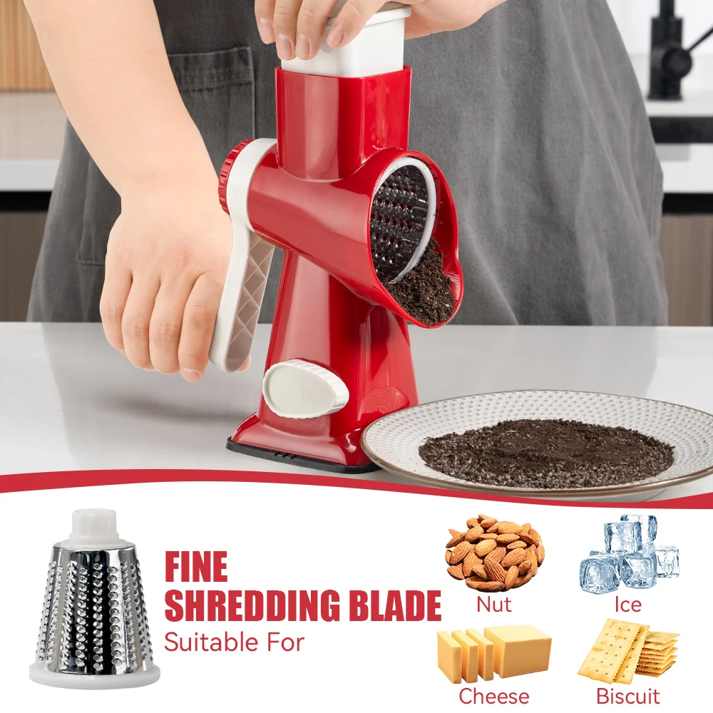 OEM Supplier KEOUKE Kitchen Rotary Cheese Grater Cheese Shredder Manual ...