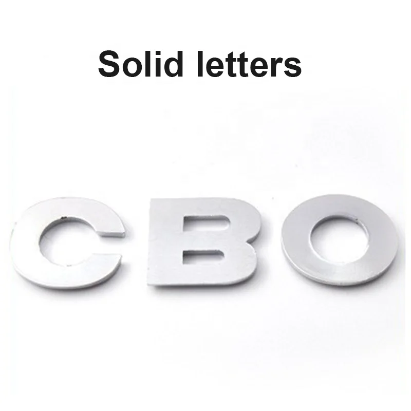 Car Emblem Letters Sticker DIY 3D Chrome Number Symbol Badge Decal ...