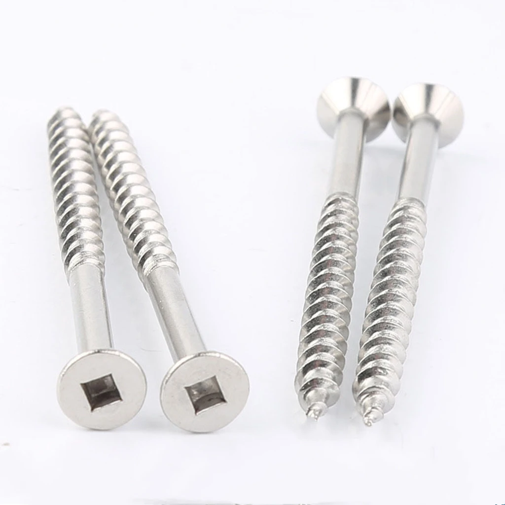 Coated Square Drive Countersunk Flat Head Chipboard-screw Long Self ...