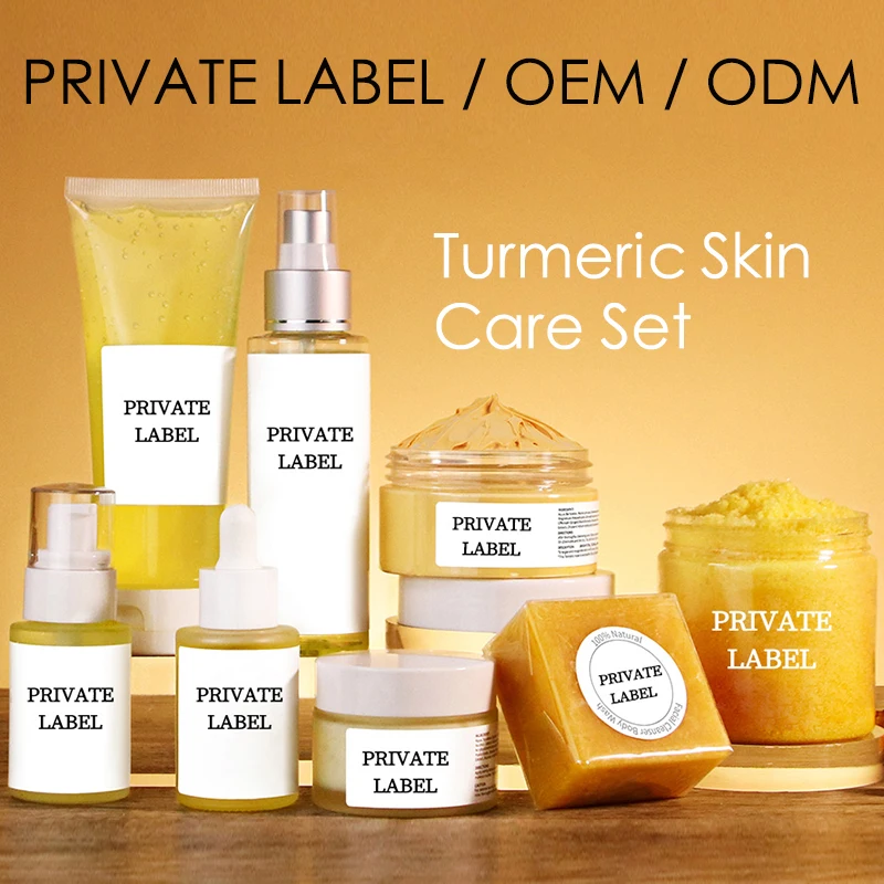 Tumeric Facial Anti Acne Brightening Private Label Skincare Lightening ...