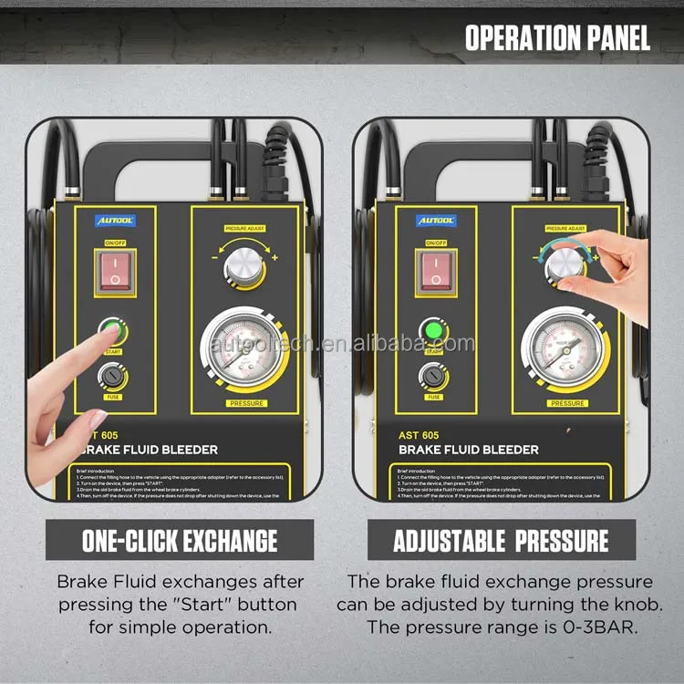 Official Autool Ast605 110v 220v Automatic Pulsating Brake Oil Changer Car Brake Fluid Bleeder ...