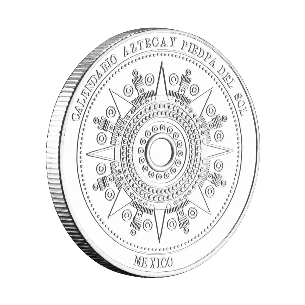 Mexico Mayan Aztec Calendar Art Prophecy Culture Silvery Coins ...