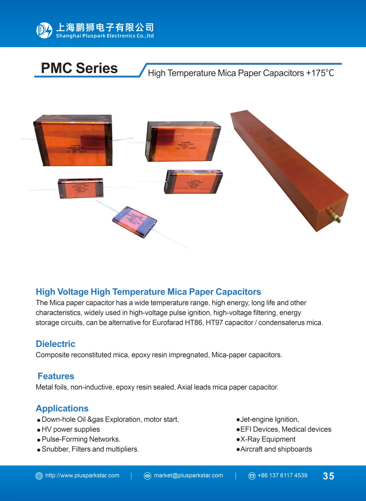 PMC High Temperature Mica Paper Capacitor 8000V 8kV 0.33uF 0.33MFD ...