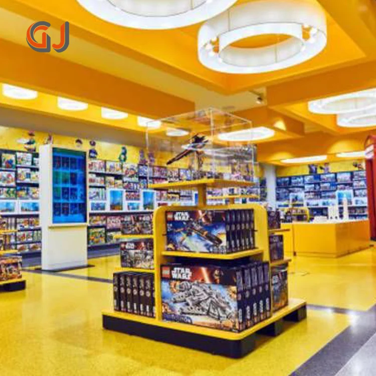 Toy Store Display Case Wall Racks - Multi-Layered Shelving for Retail ...