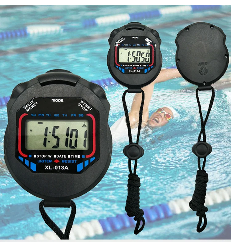 Chronograph Digital Laboratory Medical Stopwatch Handheld Sports Timer Waterproof Stop Watch ...
