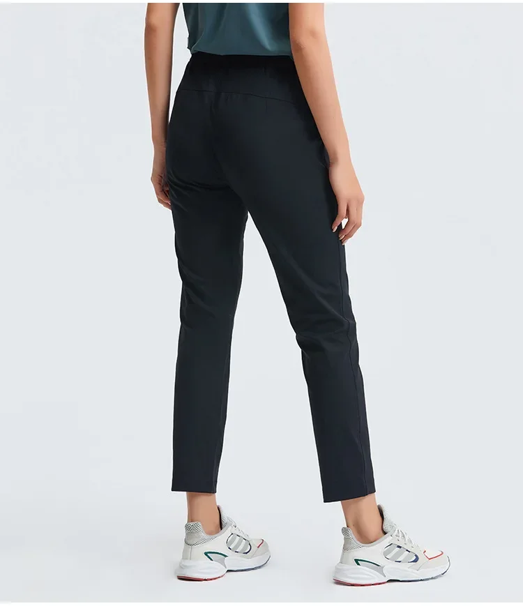 Lululogo Loose Straight Yoga Pants Drawstring Waist Drop Sport Casual ...