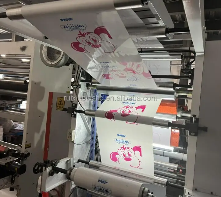 2 Color Bopp PE Opp Label Film Printing Machine for Plastic Nylon ...