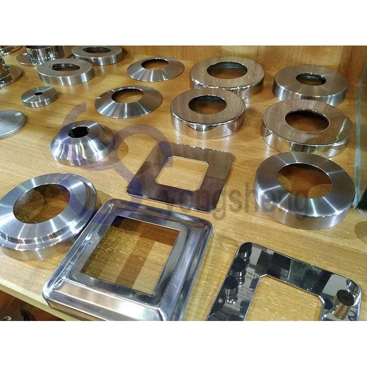 Stainless Steel Square Base Plate Banister Rail Covers