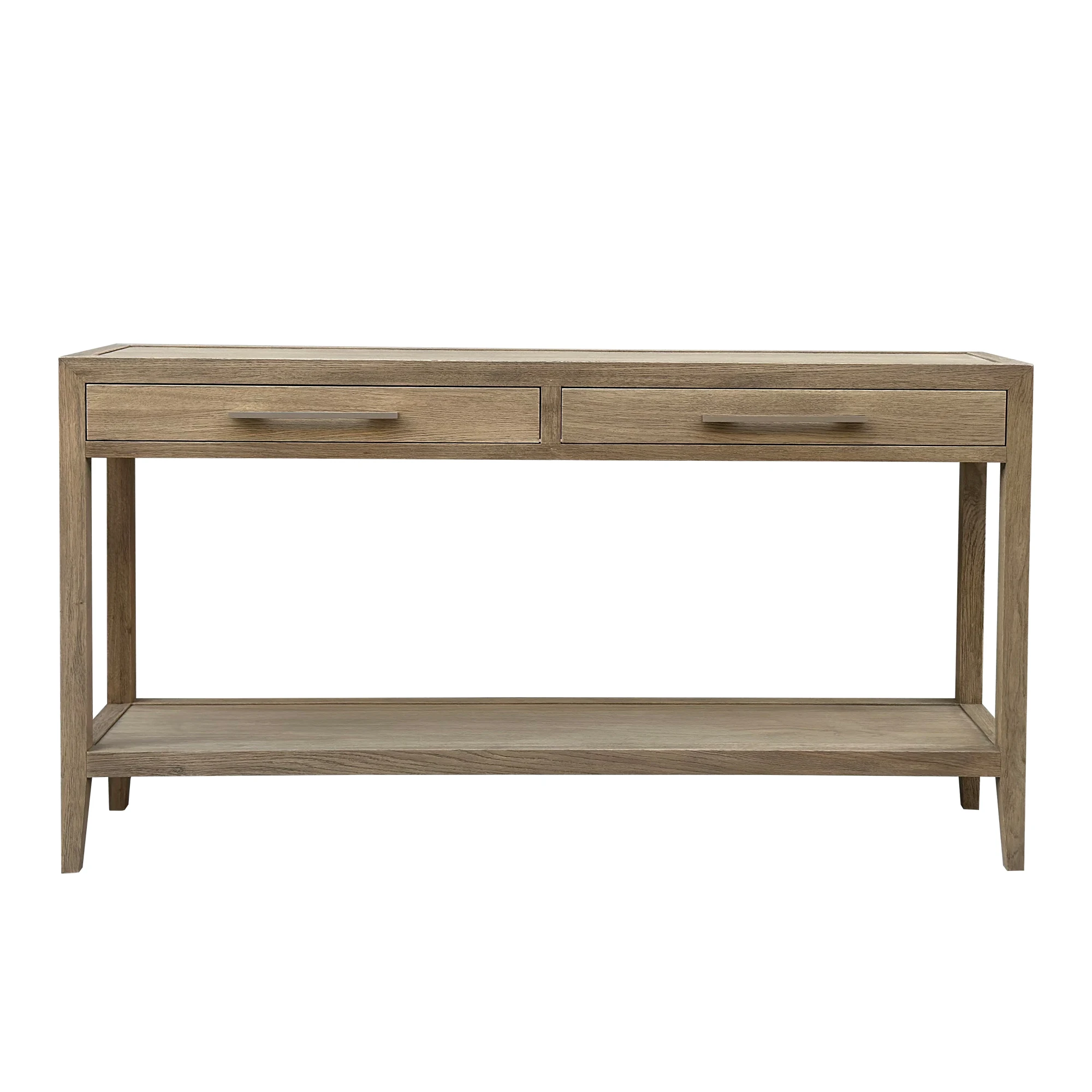 HL622-150 French Modern Minimal Design Solid Oak Wood Console Table