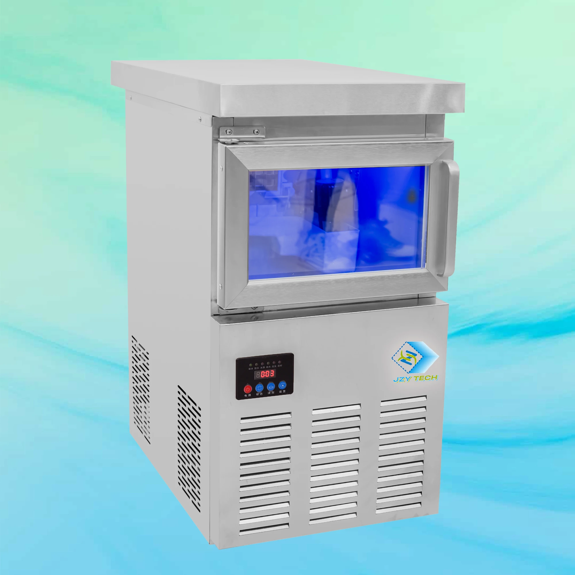 2025 40KG Stainless Steel Commercial Ice Maker Home Use Ice Cube Making ...