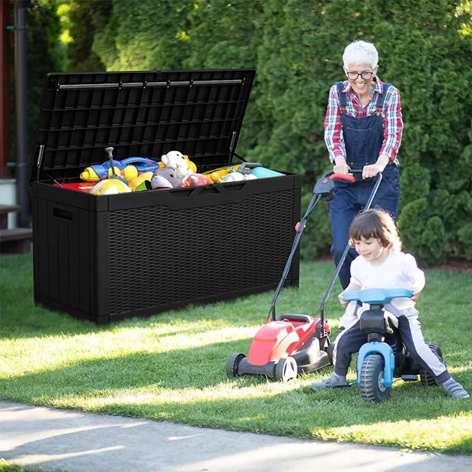 Modern Design Plastic Rattan Storage Containers for Outdoor
