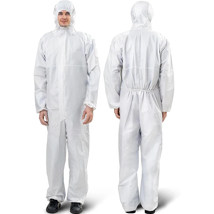 Biohazard Chemical Protection Hazmat Suits Sealed Tape Disposable ...