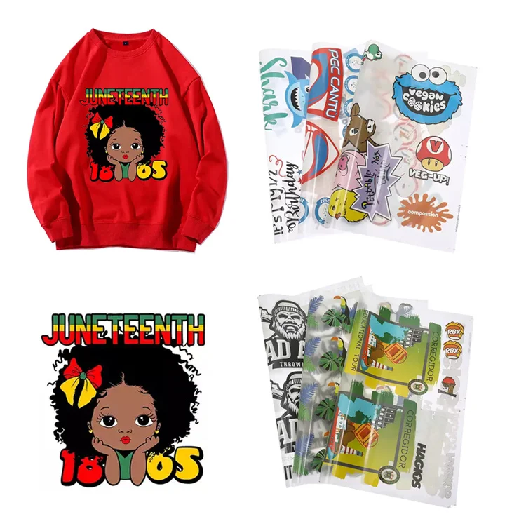 Black Girl Iron On Thermal Transfers Patches For Clothing Diy Heat ...