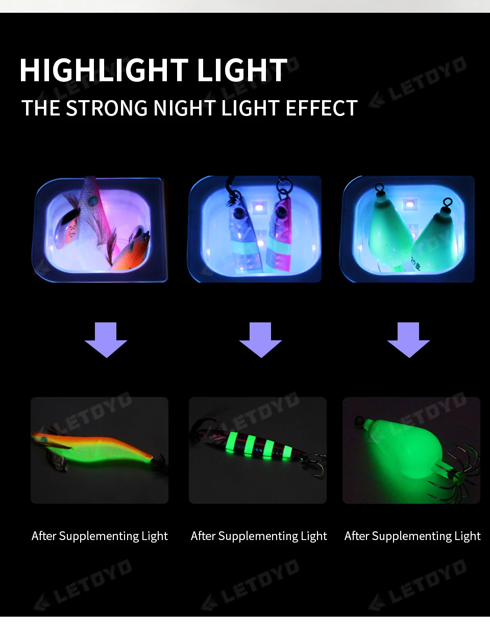 LETOYO Glow Cup - Ultimate UV Fishing Lure Fill Light