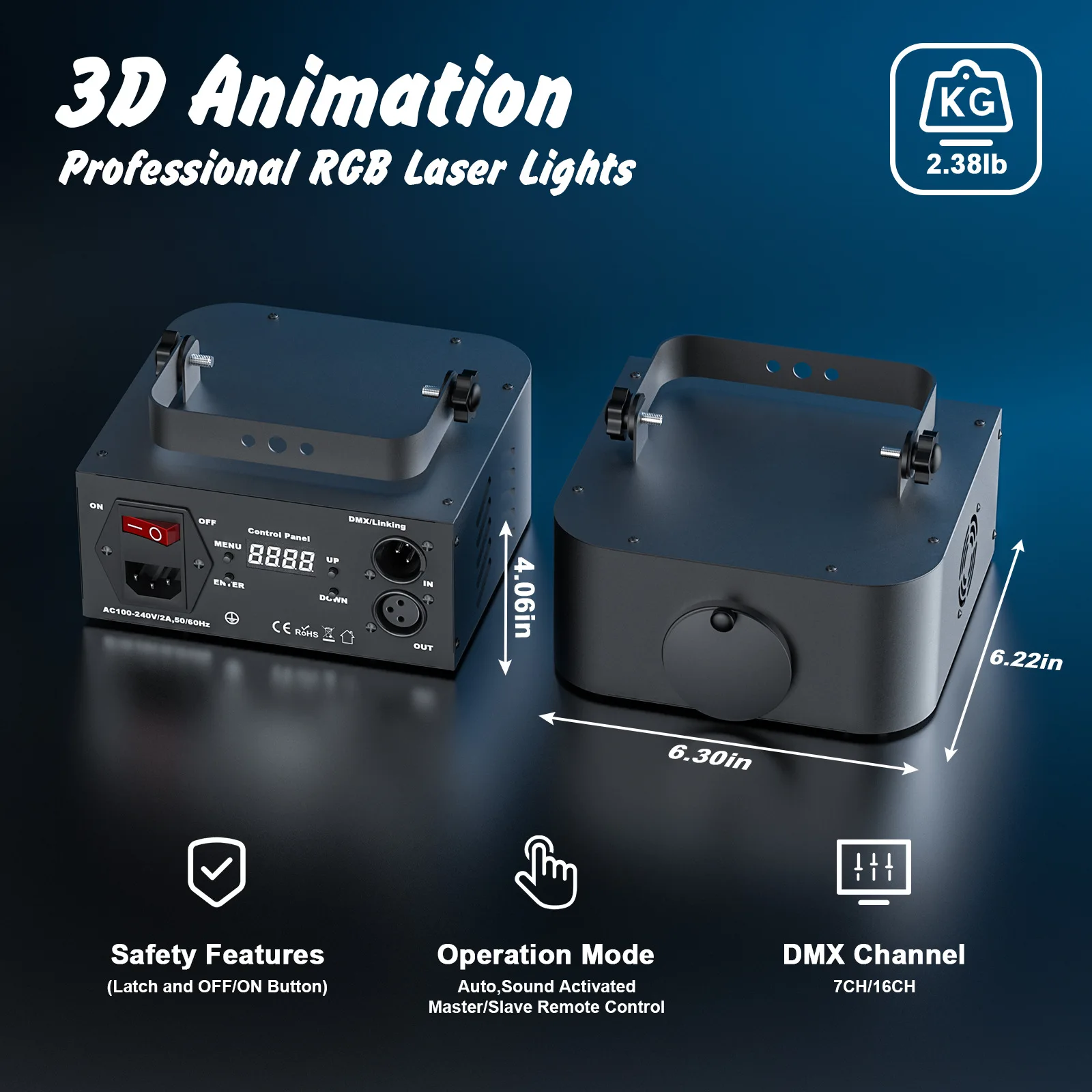 Mini Laser Rgb Full Color Animation Laser Light 3d Program Dj Disco ...