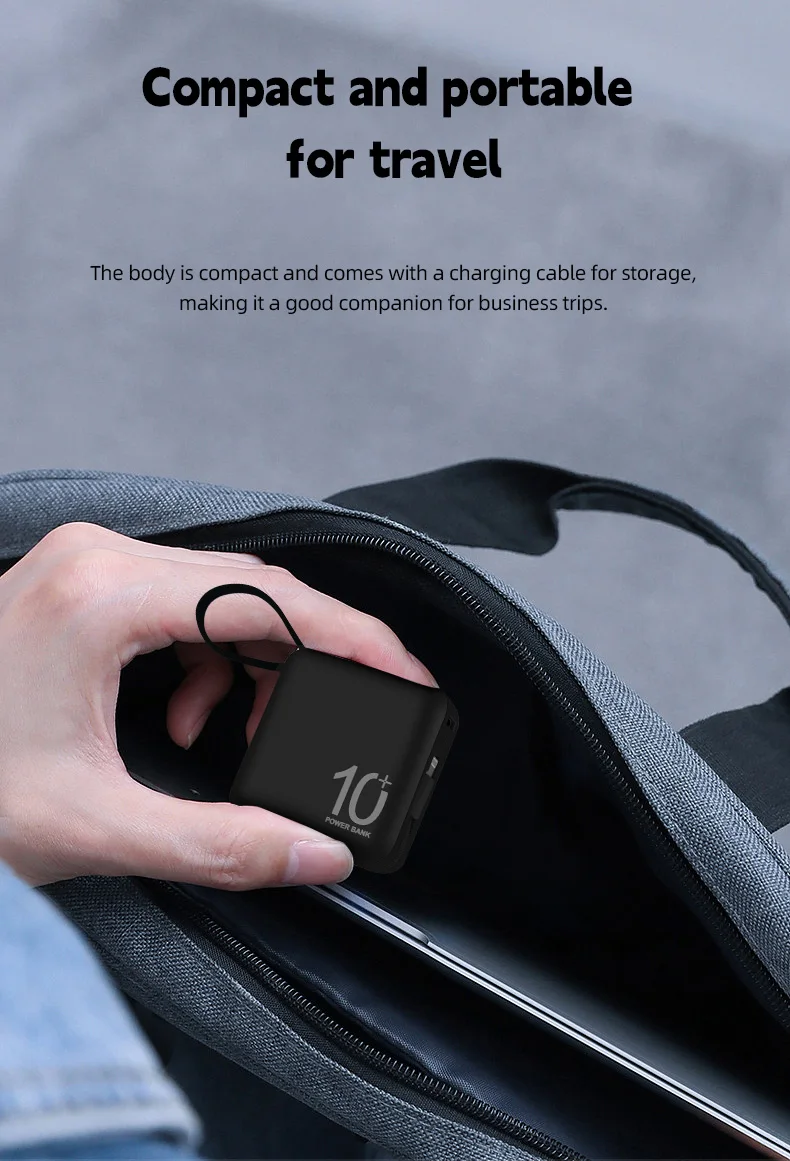 Mini Portable Fast Charger 10000mah Smallest Power Bank For Ip 8 12 14 ...