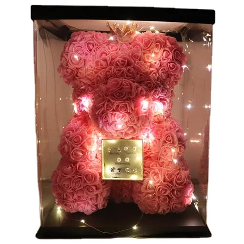 Hflora Rose Flowers Teddy 70cm - Perfect Valentine Gift