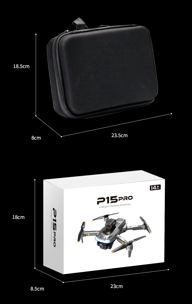 TAYA P15 Drone Dual Camera Quadcopter Drone ABS Material LED Lights ...