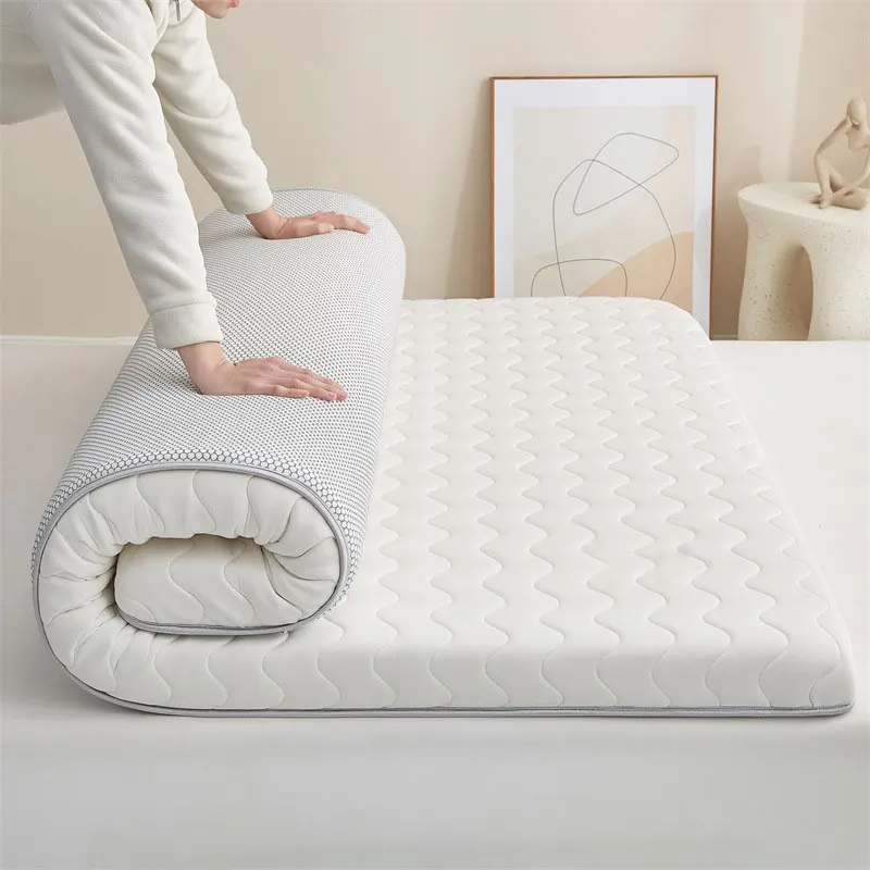 Foldable Removable Cover Vacuum Compressed Memory Foam Mattress Topper ...