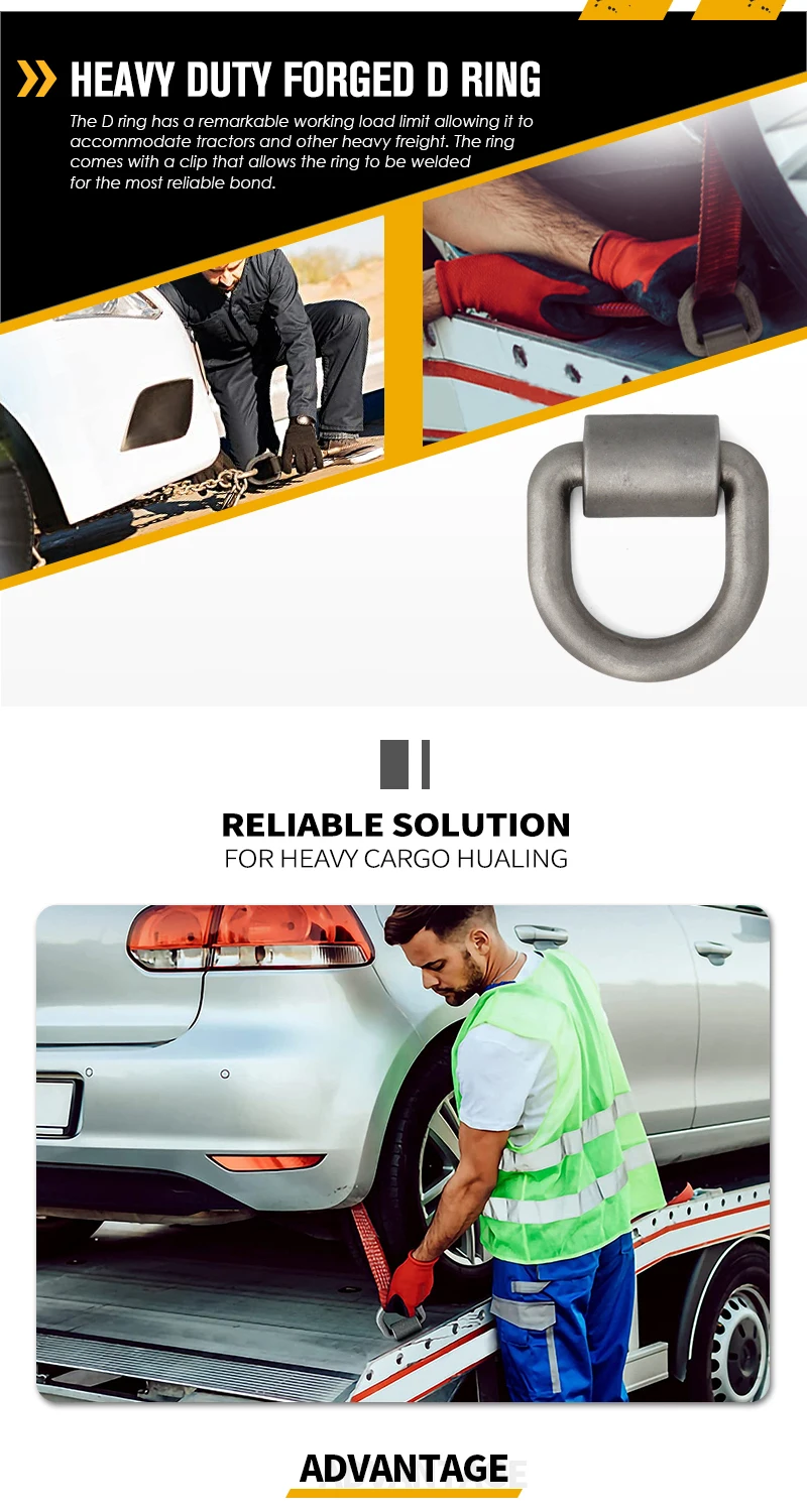 Heavy Duty Weld-on Forged D Ring 26500 Pounds Break Strength For ...