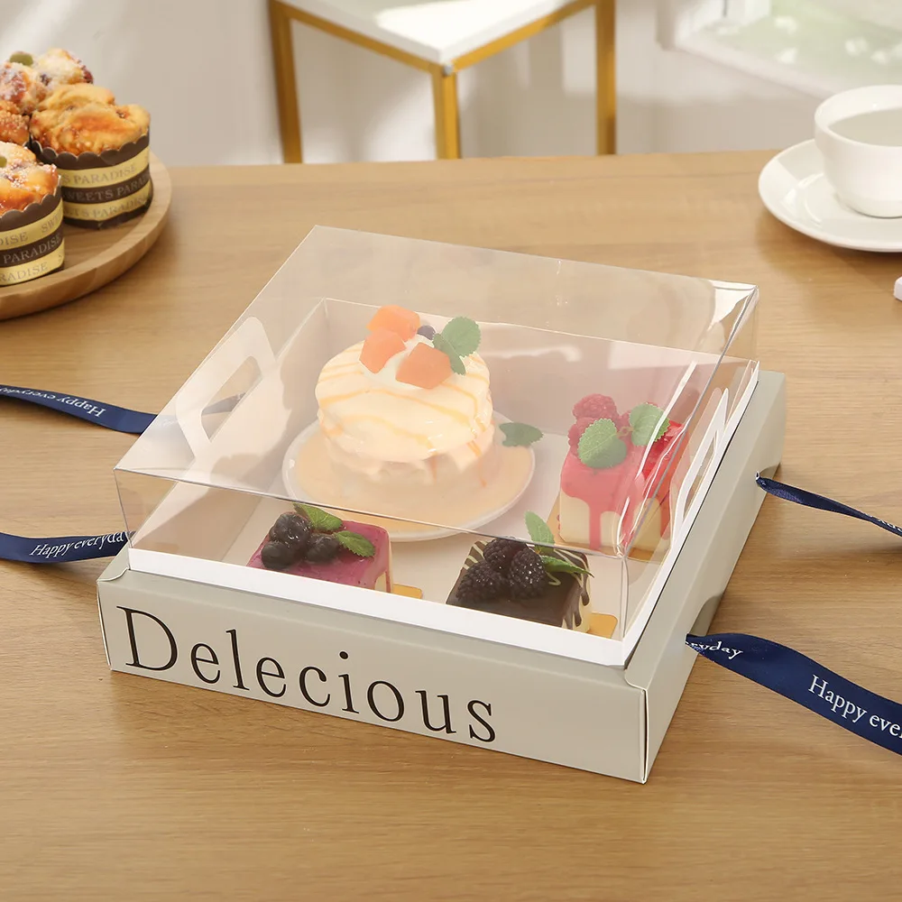 Transparent Paper Treat Boxes - Perfect for Cakes & Desserts