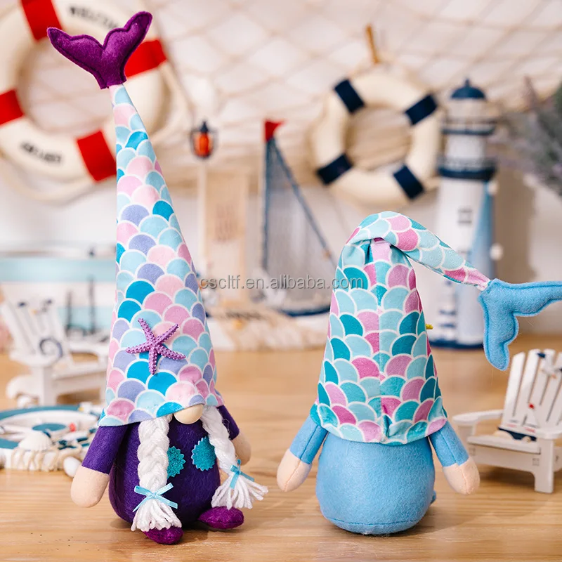 New Summer Ocean Festival Mermaid Faceless Doll Rudolph Dwarf Old Man ...