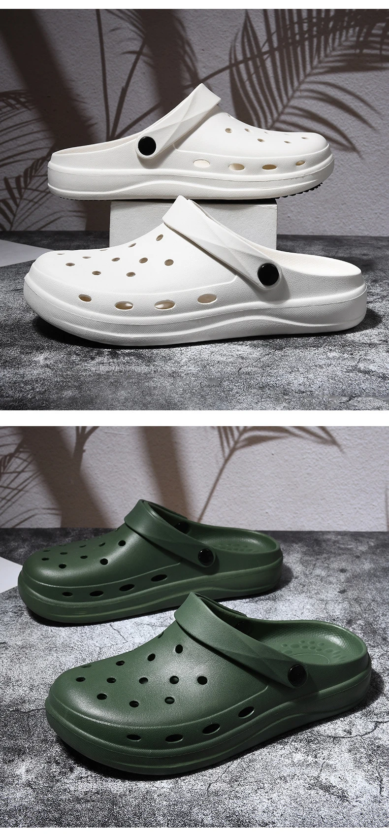 Custom Men Unisex Classic Clog Shoes Eva Non-slip Rubber TPR Patch ...