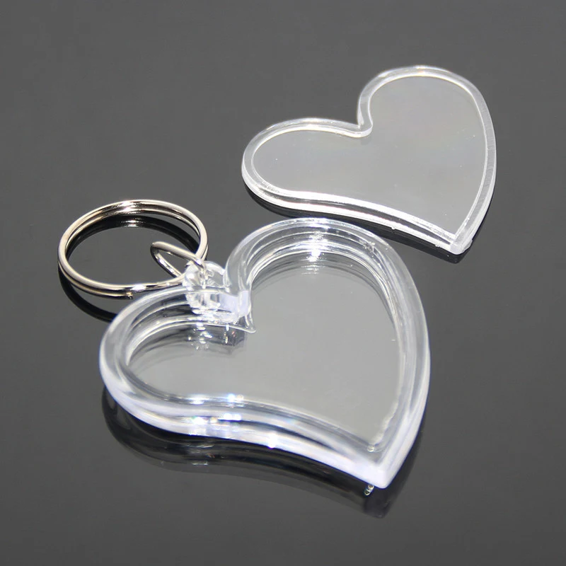 Clear Key Chain - Transparent Keyring with Acrylic Photo Frame