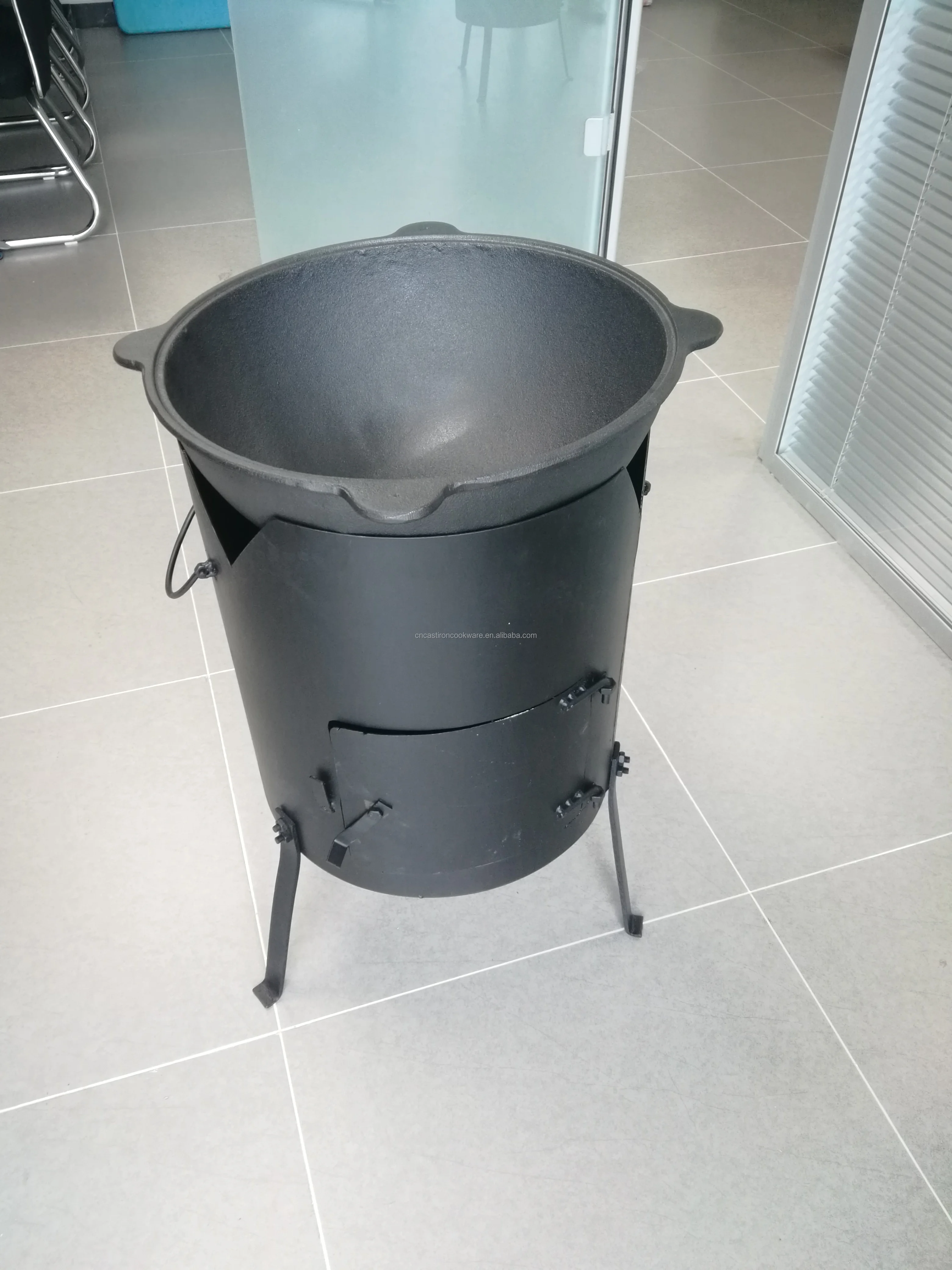 Large Cast Iron Open Fire Asian Pot - Uzbek Kazan Cookware