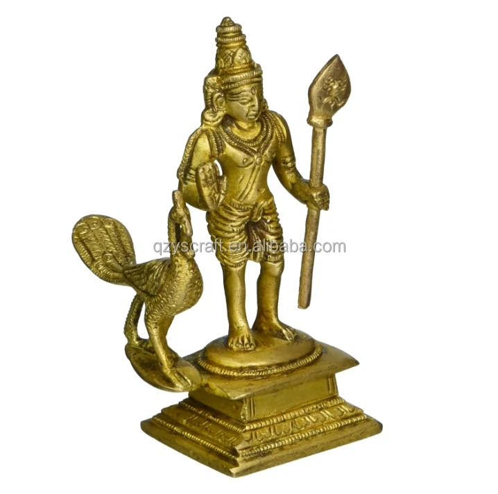 Resin Indian God Murugan Swami Miniature With Peacock Statue - Buy The ...