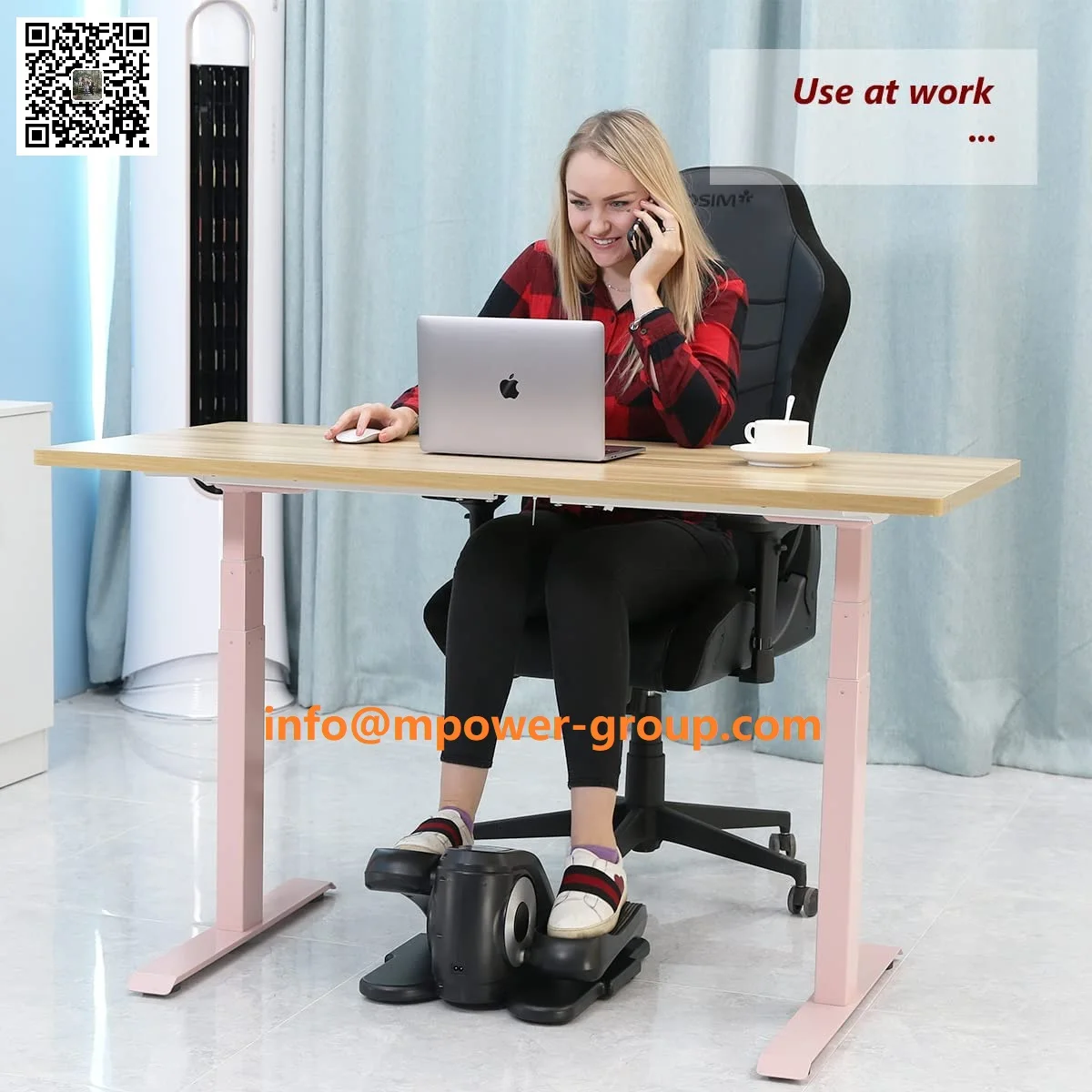 Motorized Under Desk Elliptical Bike Seated Bike Pedal Exerciser Leg ...