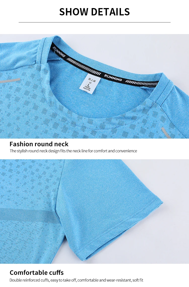 Fashionable Five Color Reflective Strip Design Running Shirts With ...