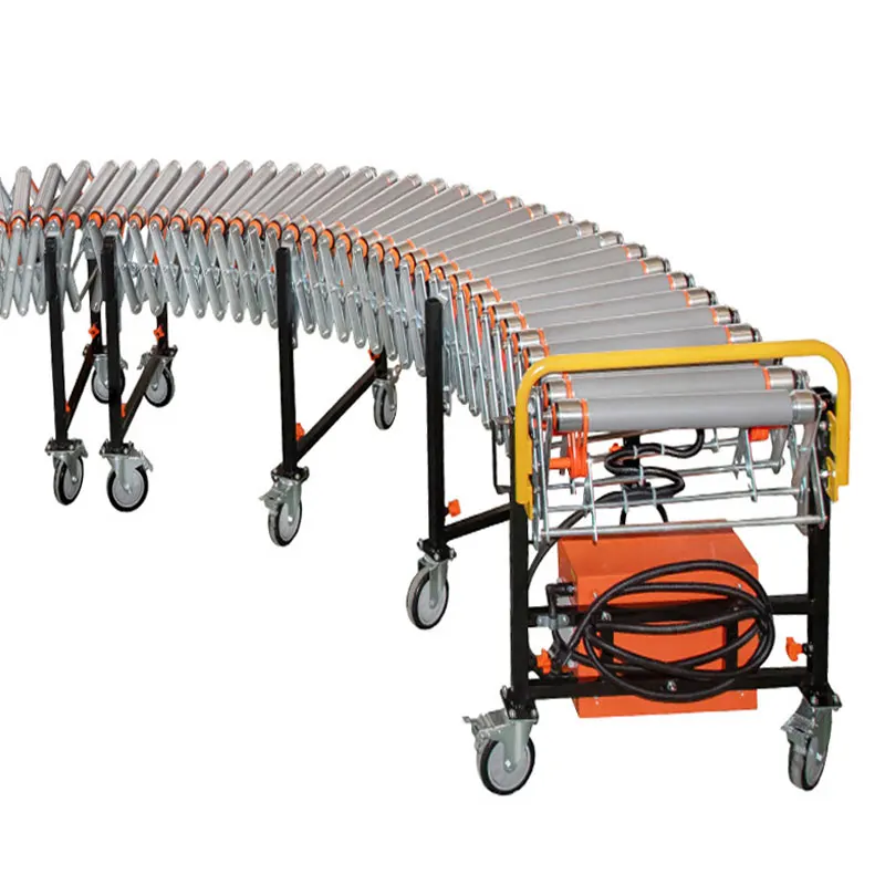 OEM Controllable Speed Portable Roller Conveyor Gravity Extendable and ...