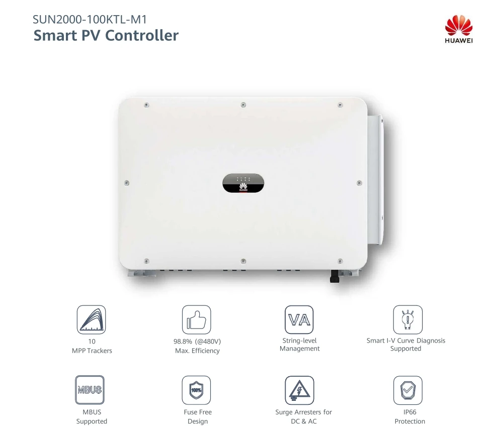 Huawei Sun2000-100ktl-m110kw Solar Module Solar Energy On Grid ...