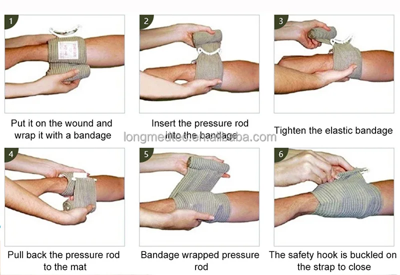 Thigh Arm Chest Hemostatic Dressing Compression First Aid Trauma ...