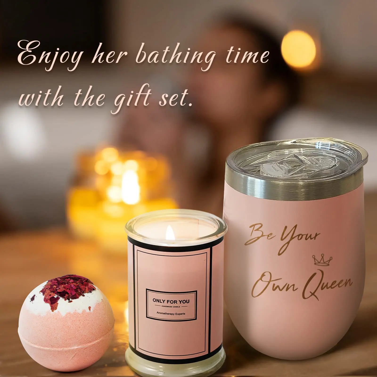 WIDEAL Gift Set - Relaxation Tumbler & Encouragement Basket